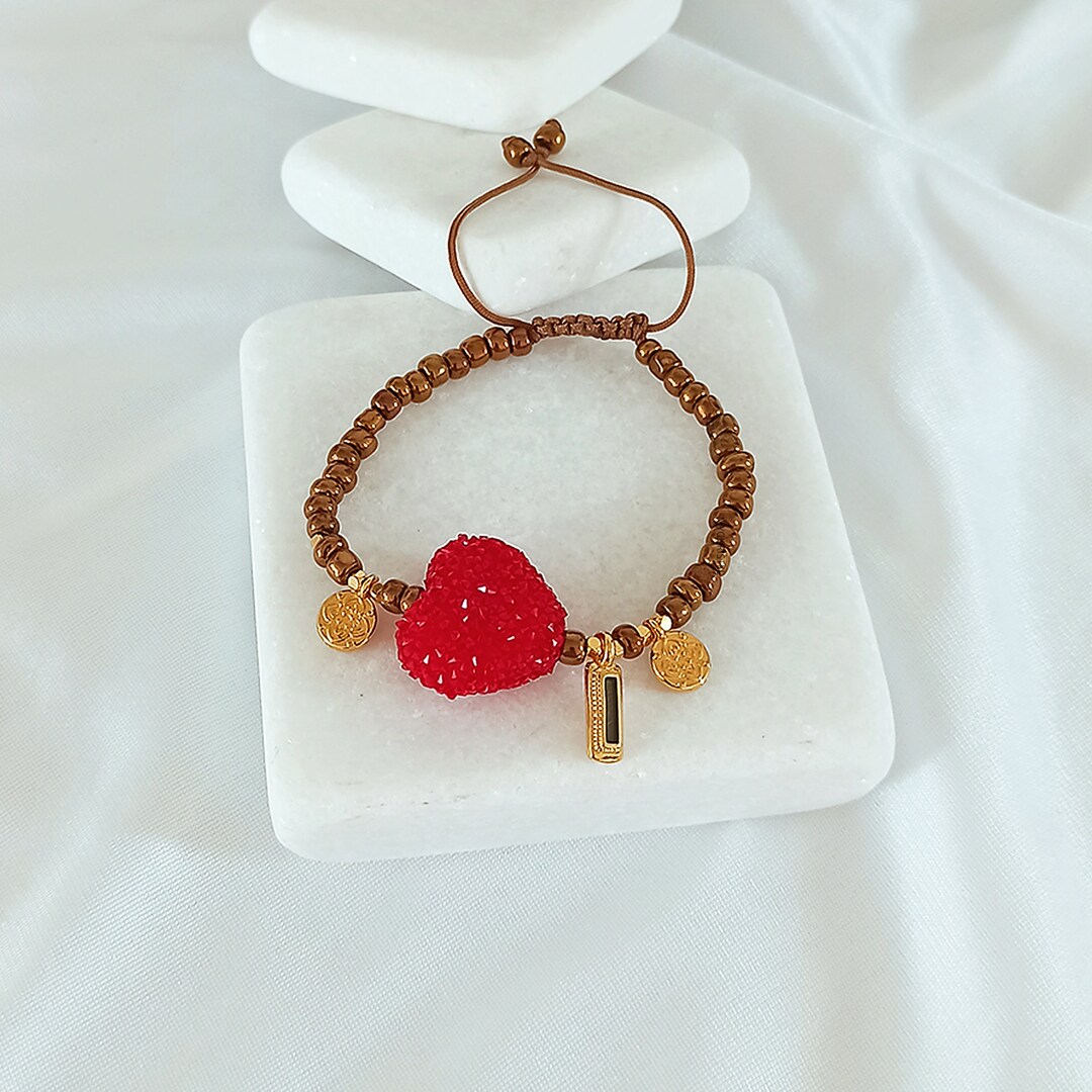 Red Heart Bracelet Heart Jewelry Love Jewelry Love - Etsy