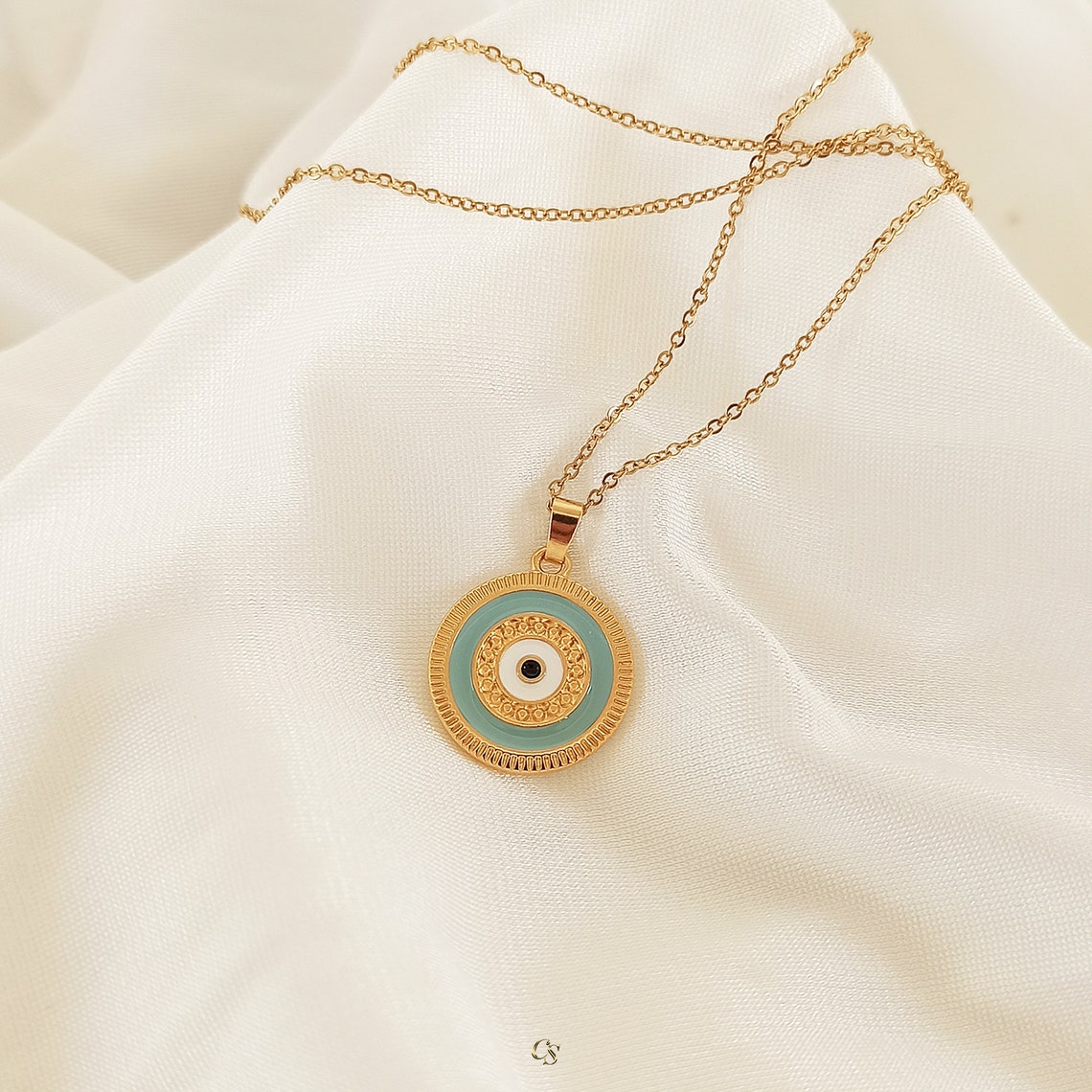 Evil Eye Necklace Evil Eye Jewelry Greek Evil Eye Delicate - Etsy