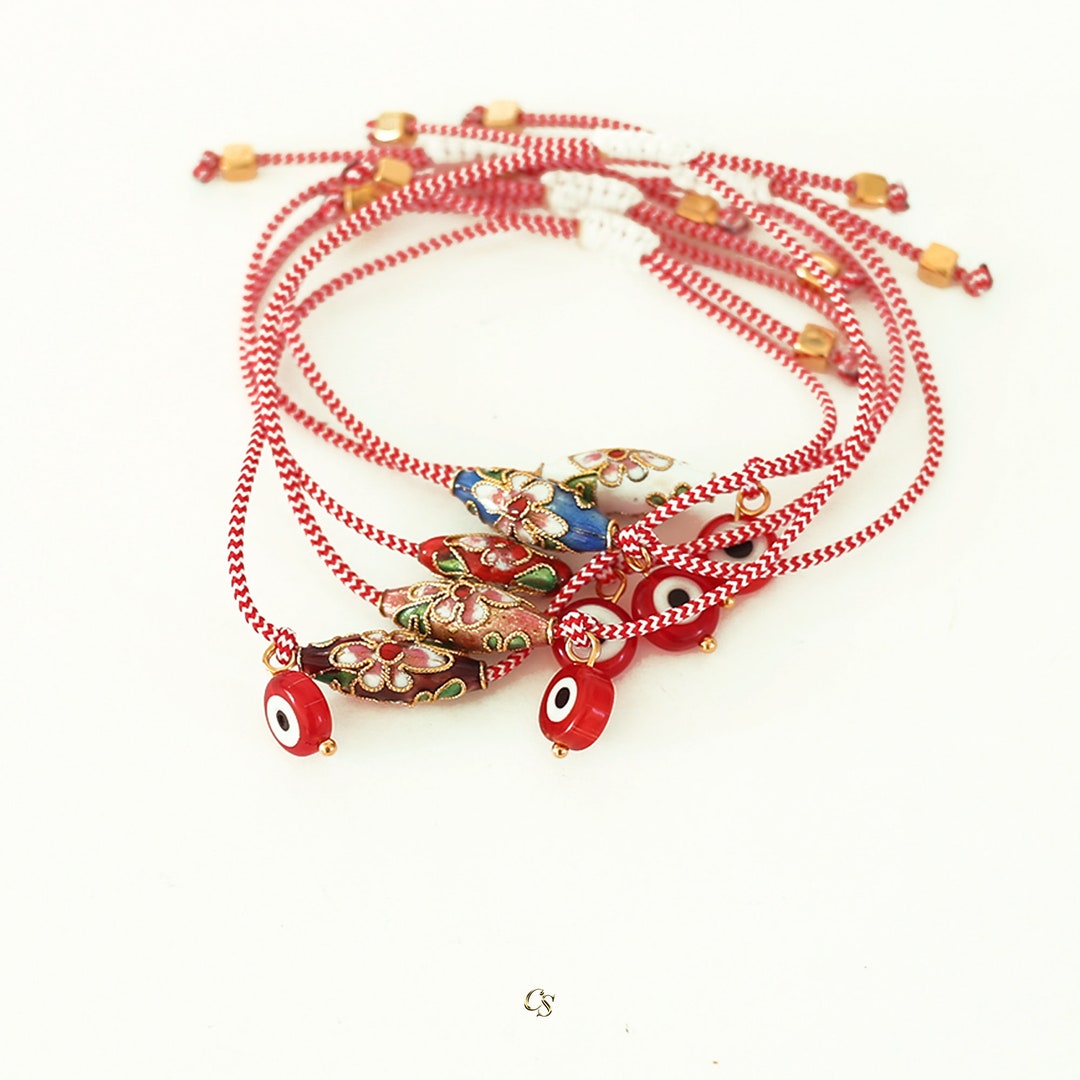 Greek Martakia, Martaki, Martis Bracelet, Greek Jewelry, Red Evil Eye ...