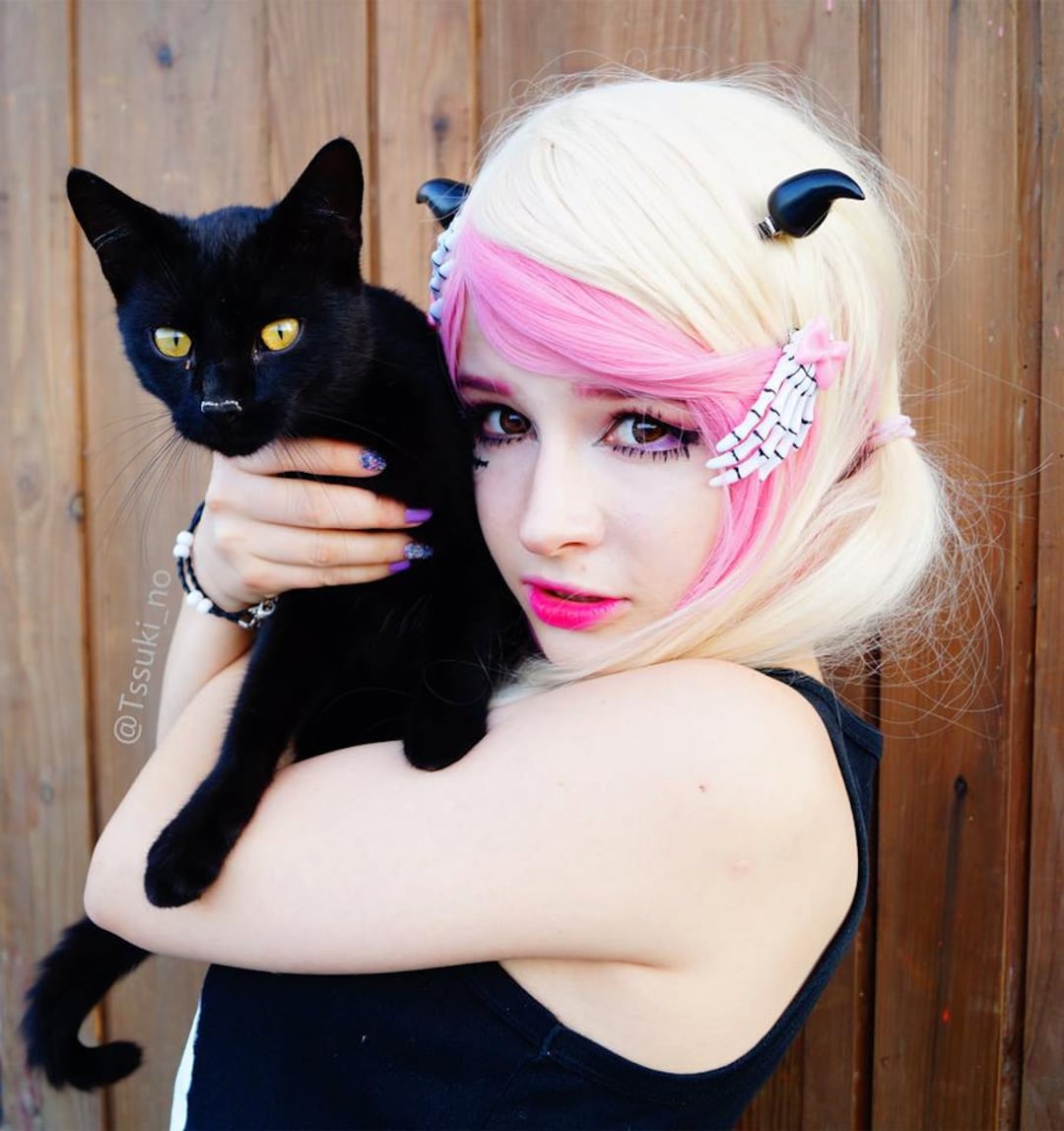 Black Devil Horns Hair Clips / Gothic / Pastel Goth / Halloween - Etsy
