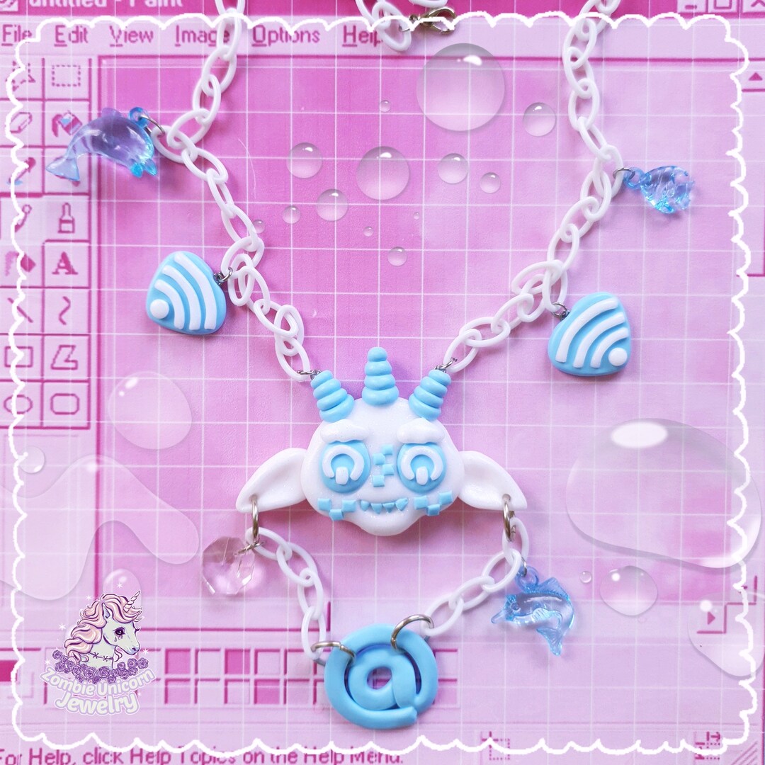 T3CHN0-GBLN Necklace / Mizuiro / Cyber / Y3k - Etsy