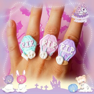 R.I.P. Gravestone Ring / Pastel Goth / Creepy - Etsy