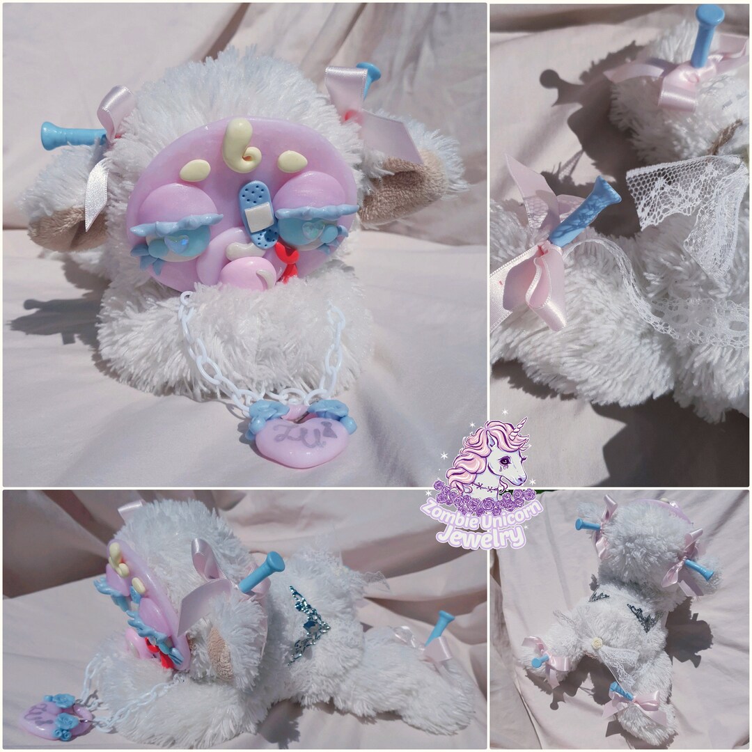 Valentine the Coquette Sheep , Clay Face Plushie - Etsy