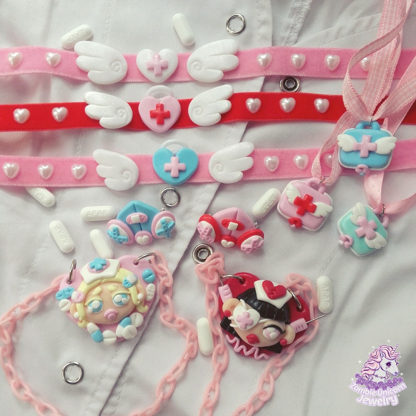 Heavenly Nurses Velvet Chokers / Menhera / Medical / Yamikawa - Etsy