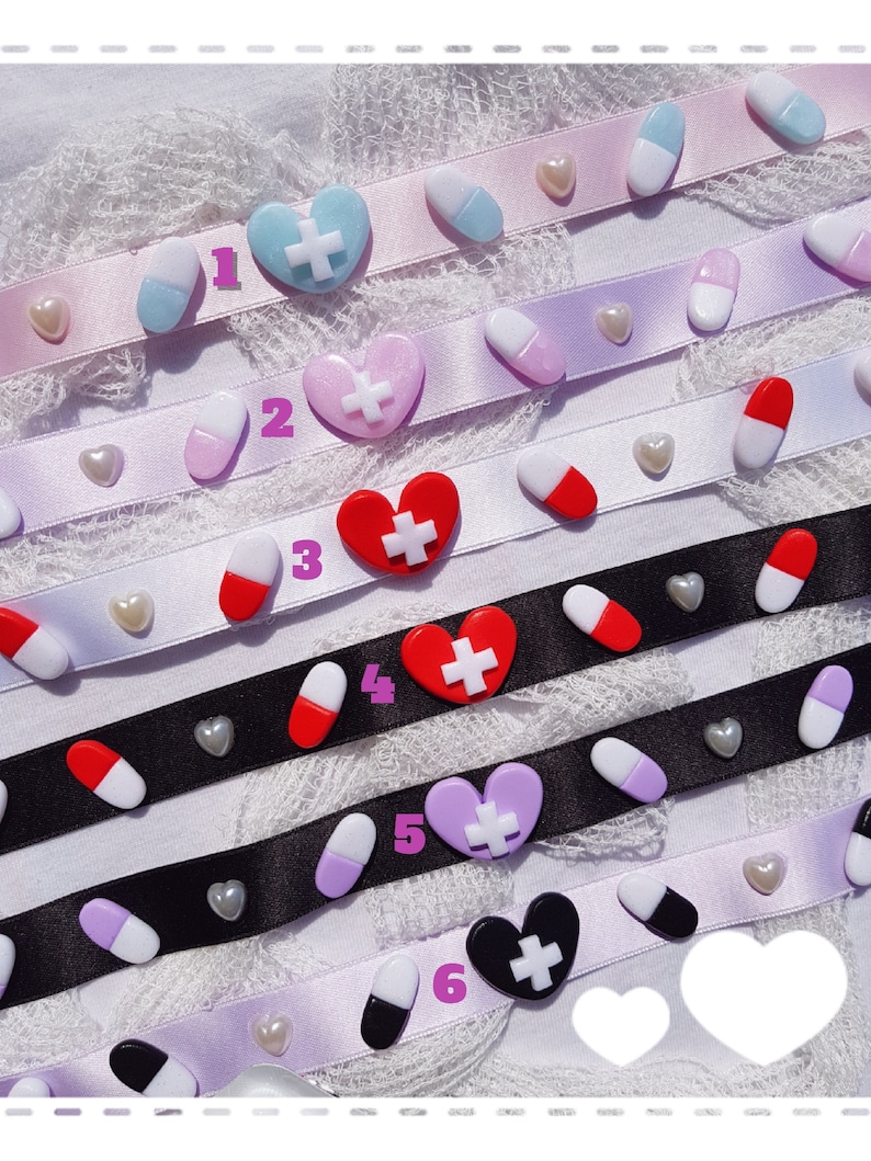 Kawaii Hospital Chokers / Menhera / Hospital / Medicore - Etsy