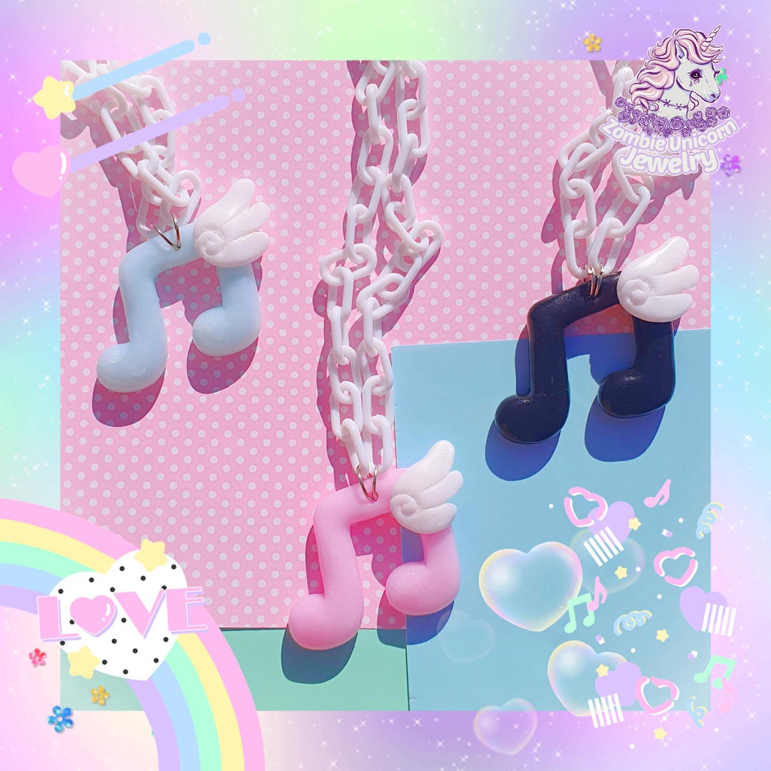 Angelic Melody Necklaces / Musical Note / Pop Kei / Yumekawaii - Etsy