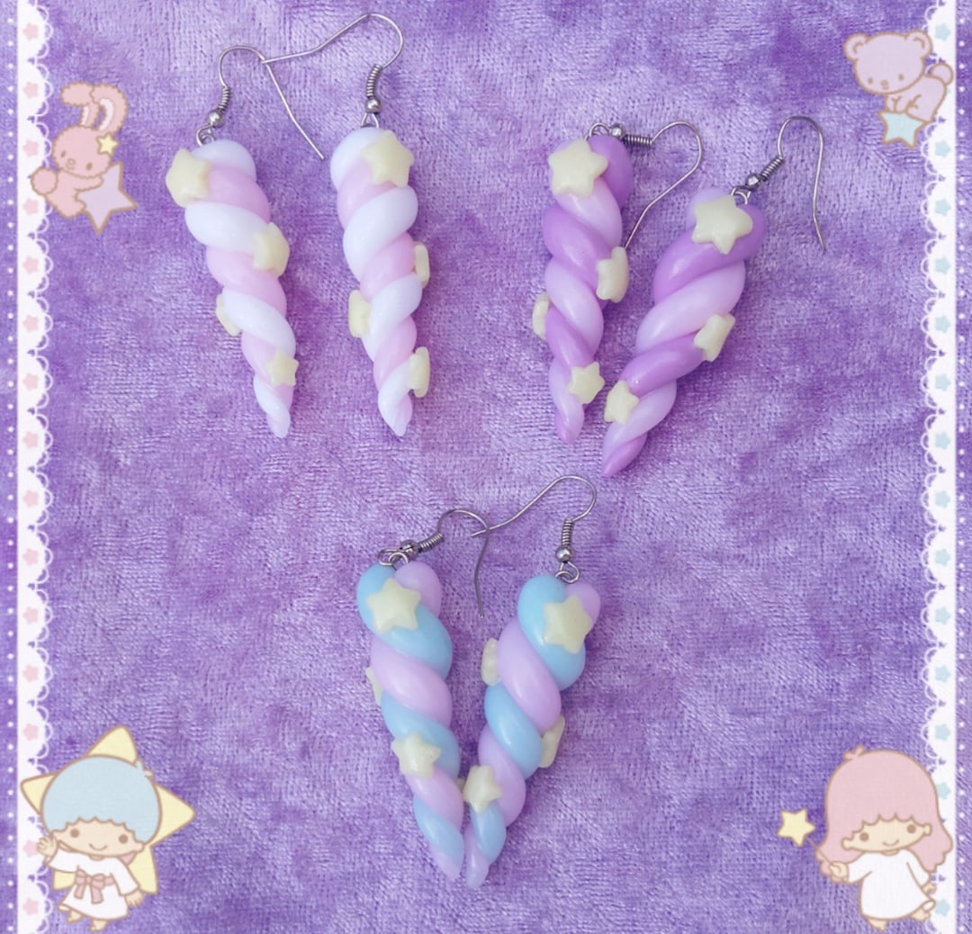 Magical Unicorn Horn Earrings / Yumekawaii / Fairy Kei - Etsy