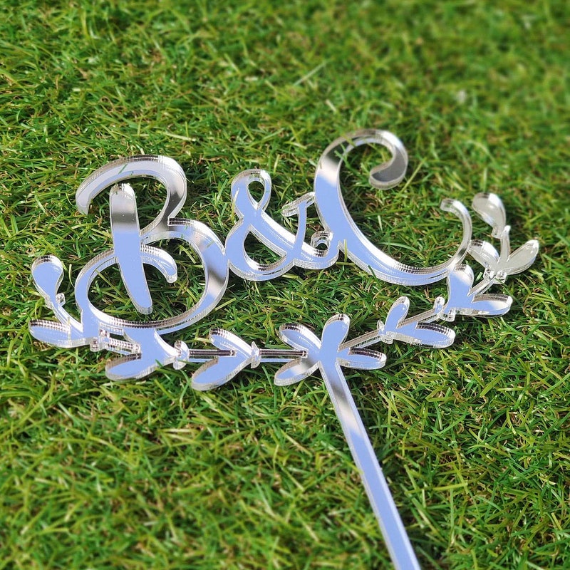 Silver Cake Topper - Etsy