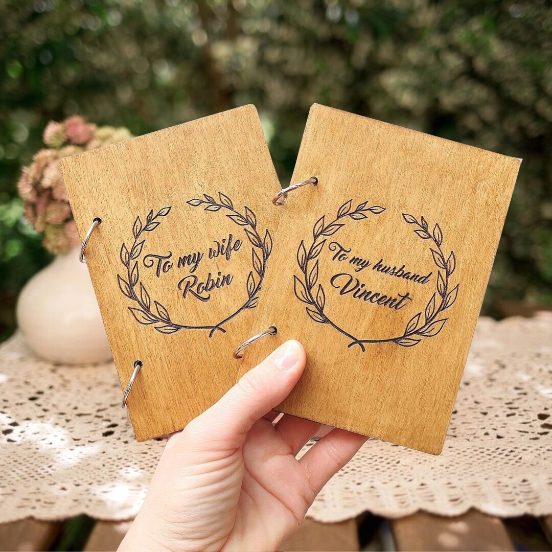 Custom His and Her Vow Books, Wedding Ceremony Books, His and Hers Vow ...