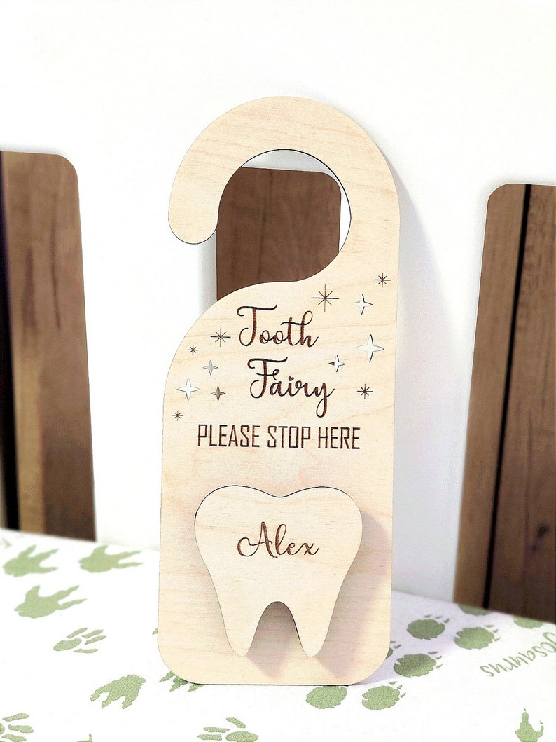Tooth Fairy Door Hanger With Money Holder Personalized Tooth - Etsy