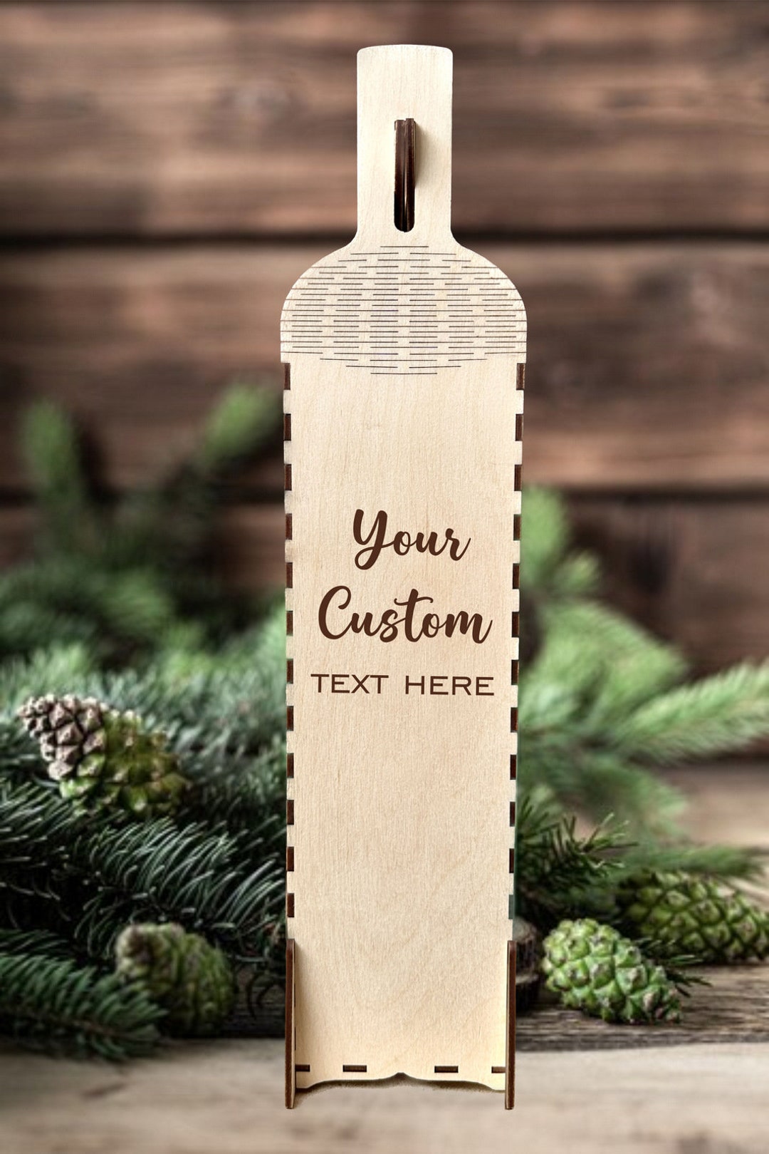 Personalized Christmas Wine Box, Wine Box for Christmas, Wine Lover ...