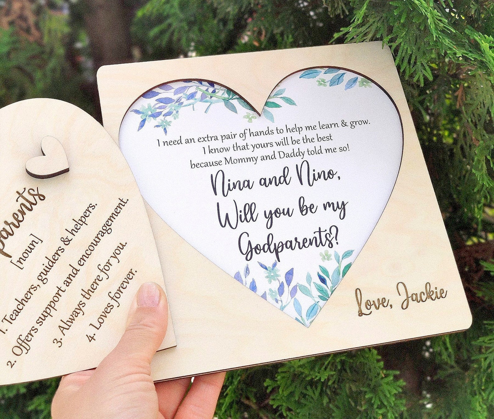 Godparents Gift Godmother Gift Godfather Invitation - Etsy