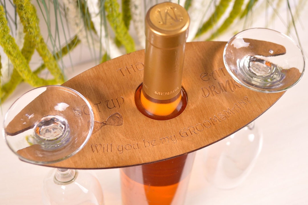 Personalized Groomsman Wine Butler: 'eat Drink Suit Up' Proposal Gift ...