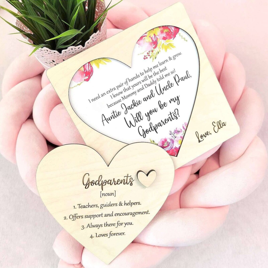 Godparents Gift Godmother Gift Godfather Invitation - Etsy