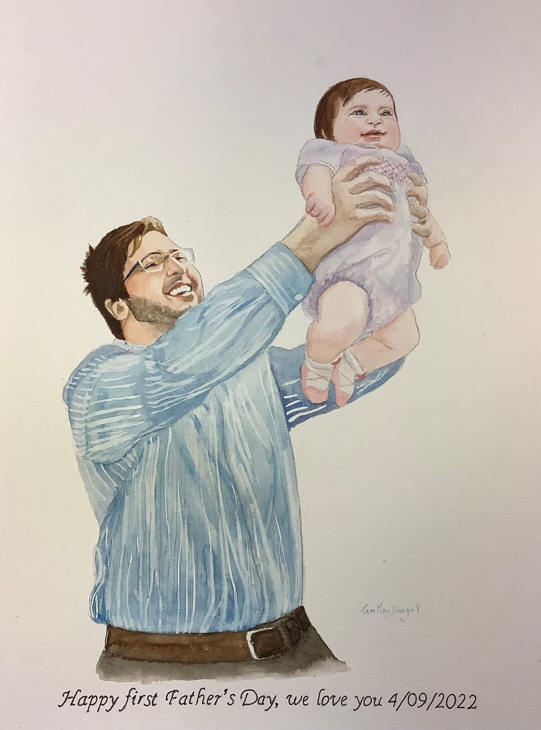 Fathers Day Custom Portraits - Etsy