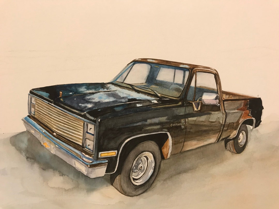 Custom Watercolour Painting of Car / Truck / Vehicle/old - Etsy