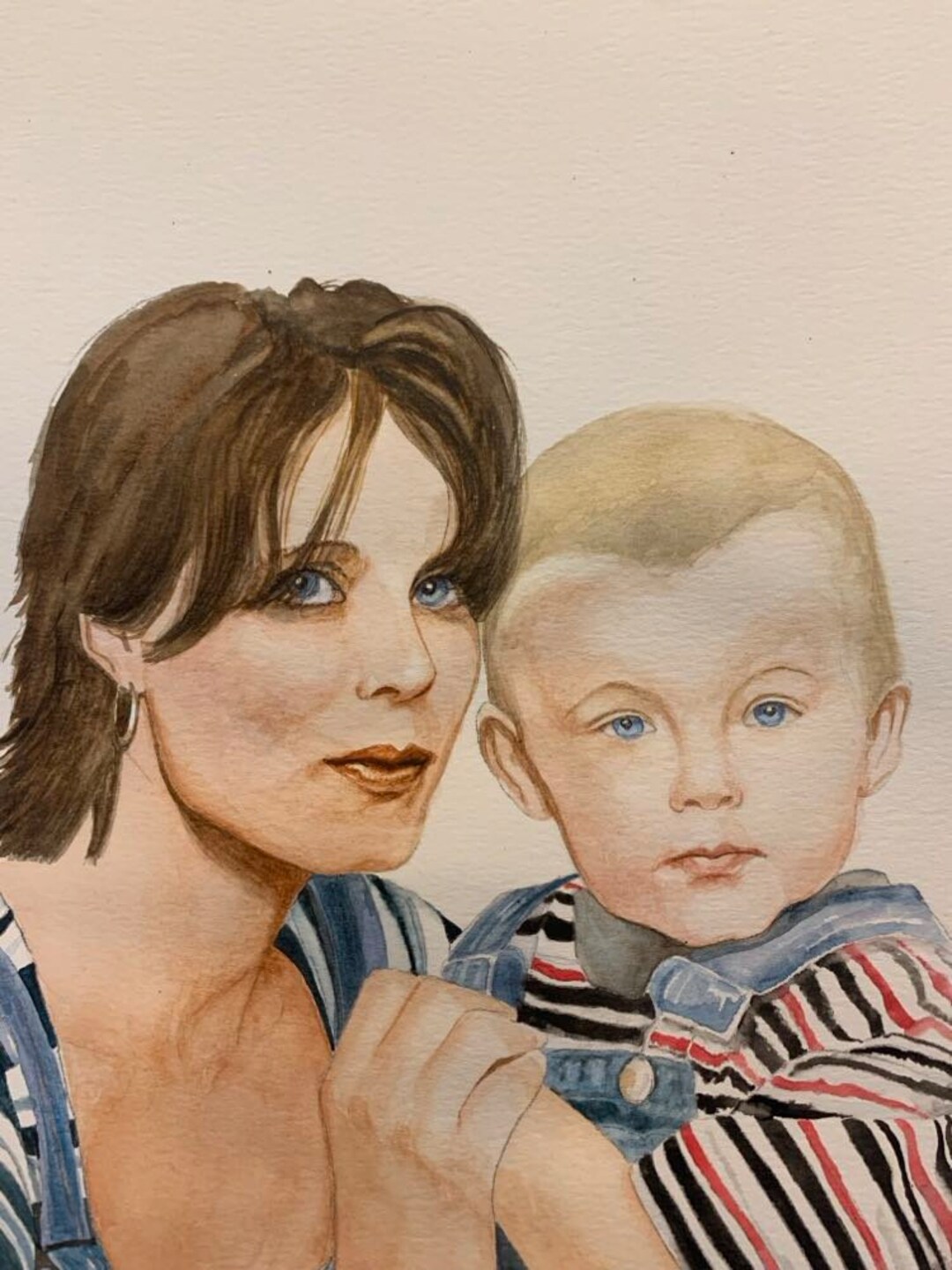 Mother’s Day Custom Portraits in Watercolour - Etsy