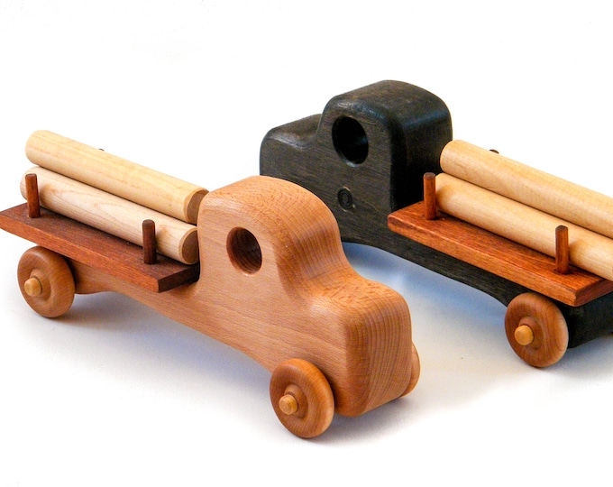 Log Truck, Redwood Heirloom Toy, Handmade - Etsy