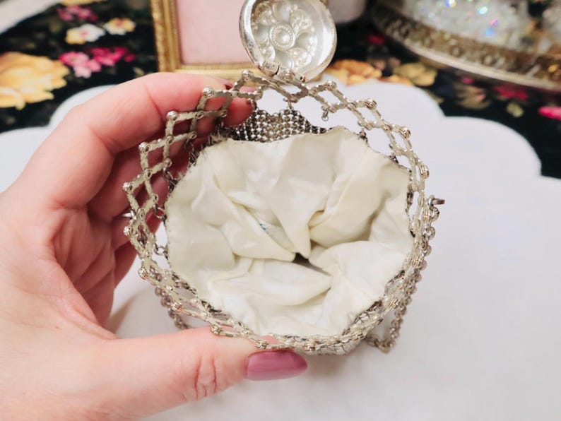 1920s Whiting & Davis Gate Top Silver Mesh Coin Purse - Etsy