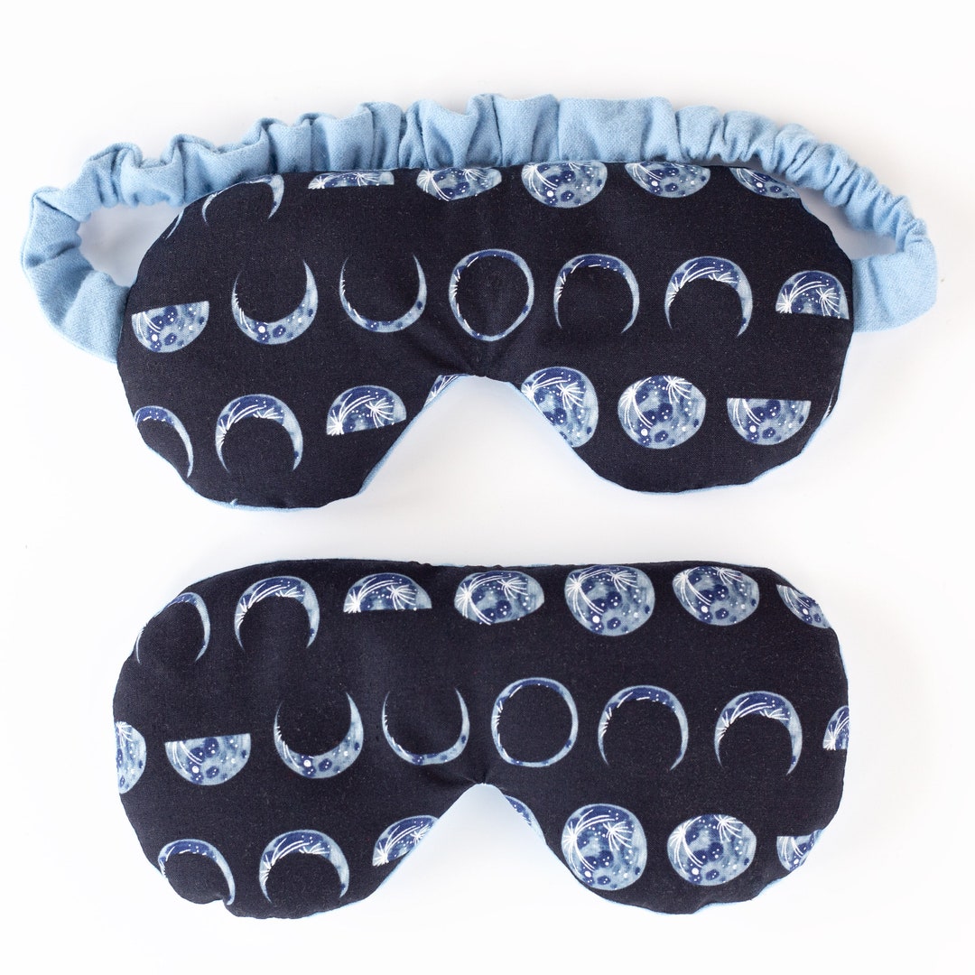 Moon Phases Print Weighted Flax Seed Eye Mask or Eye Pillow With ...