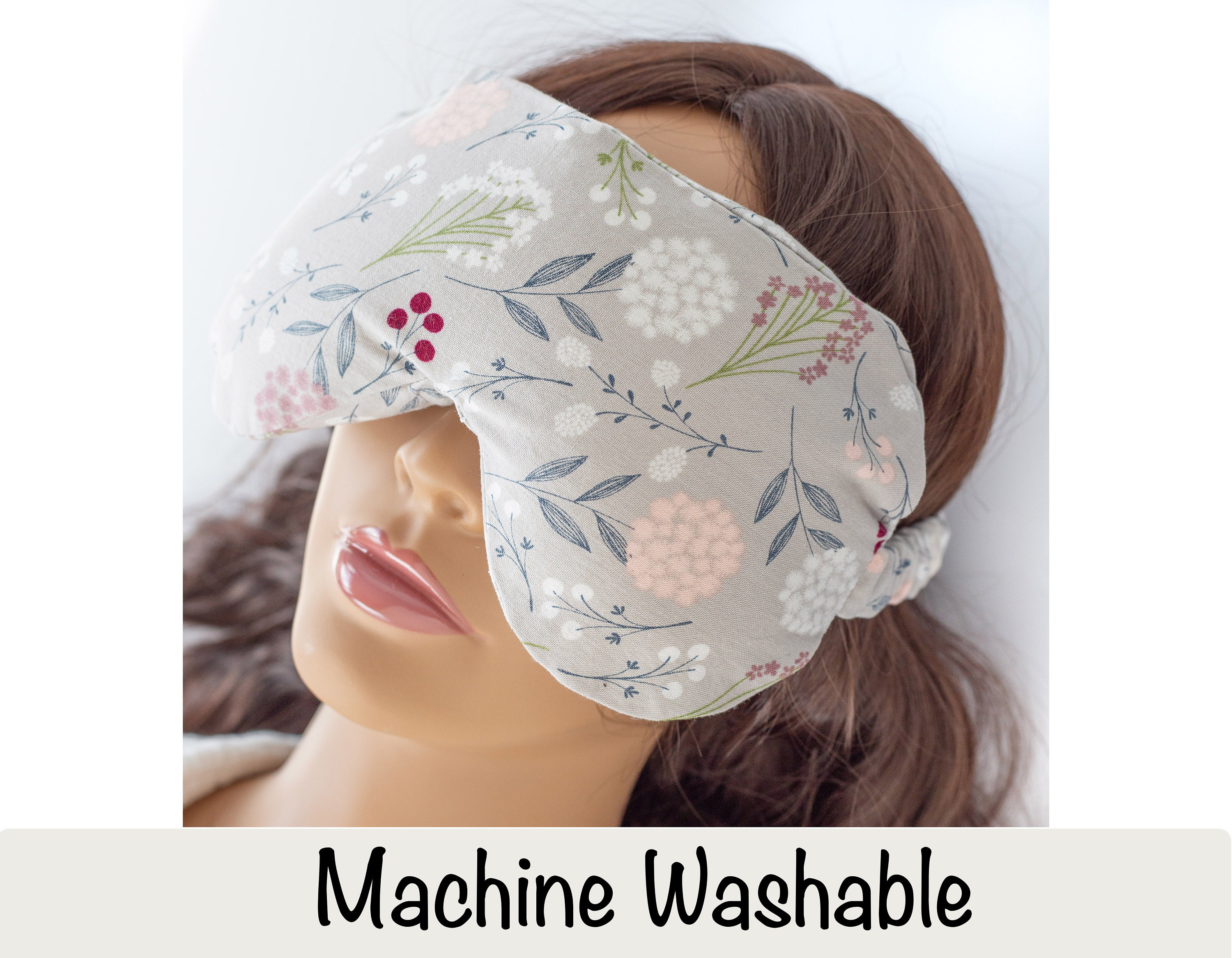 Weighted Flax Seed Eye Mask or Eye Pillow With Machine Washable Cover ...