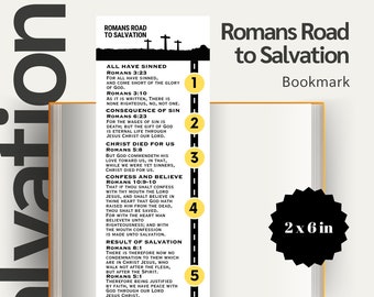 Romans Road Bookmark Printable KJV - Etsy