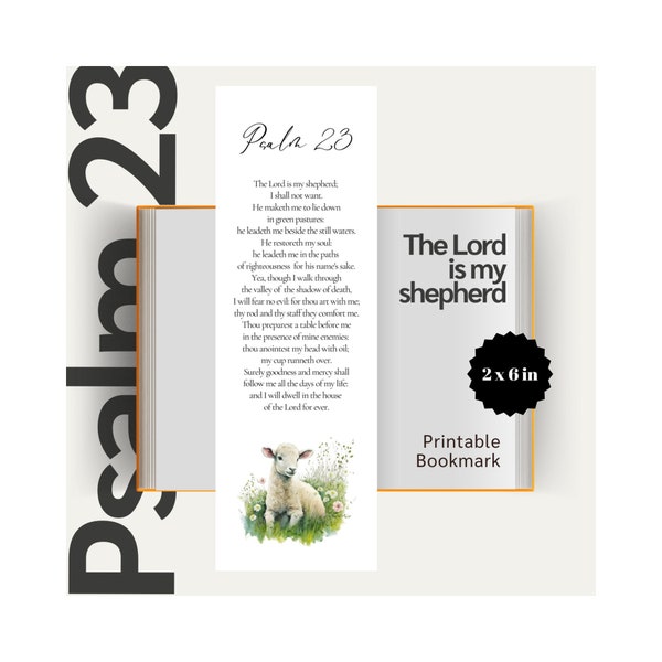 Printable Psalm 23 Bookmark - Etsy