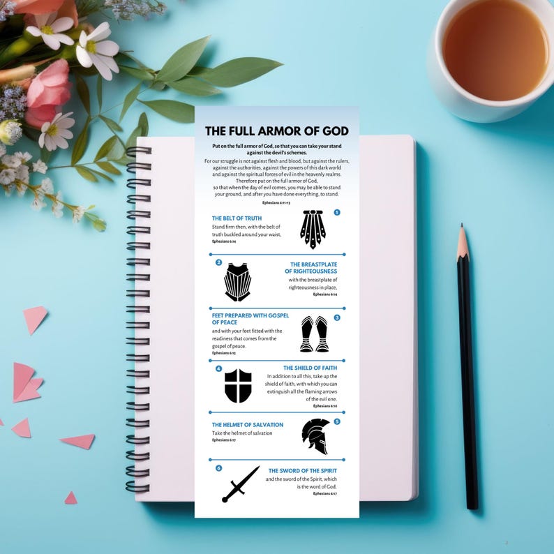 Put on the Full Armor of God Printable Infographic | Ephesians 6:11-17 ...