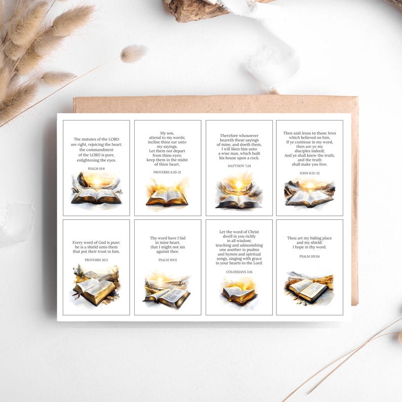 16 Printable Bible Verse Cards | Scripture Cards on the Word of God ...