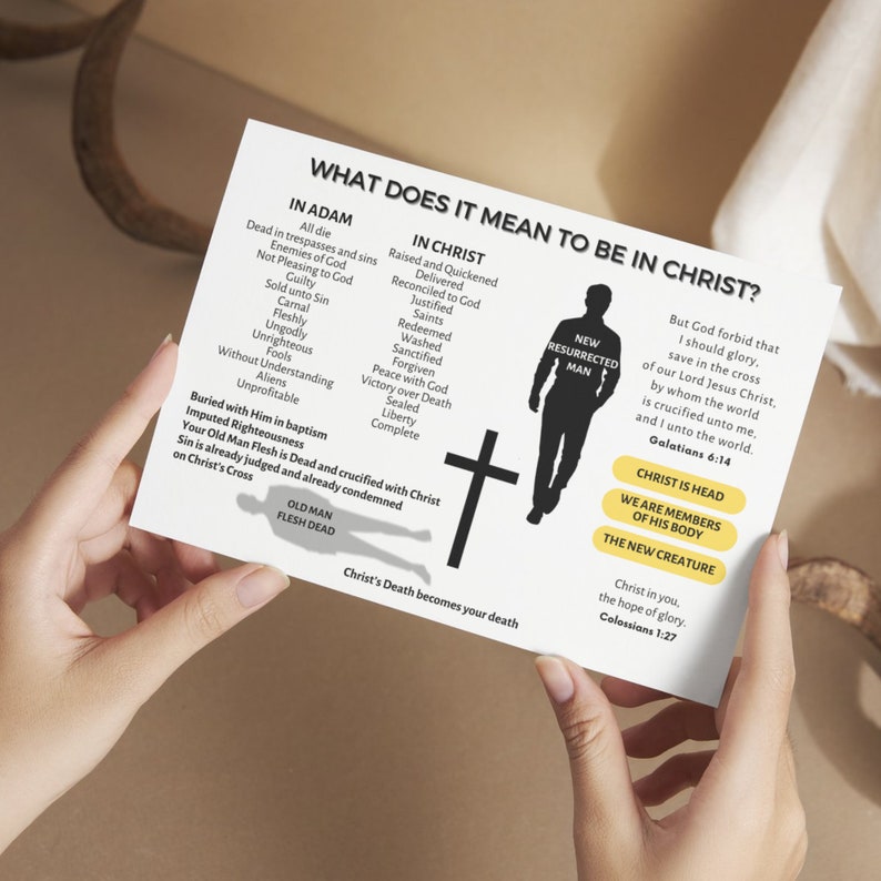 What Does It Mean to Be in Christ Christian Infographic Bible Study ...