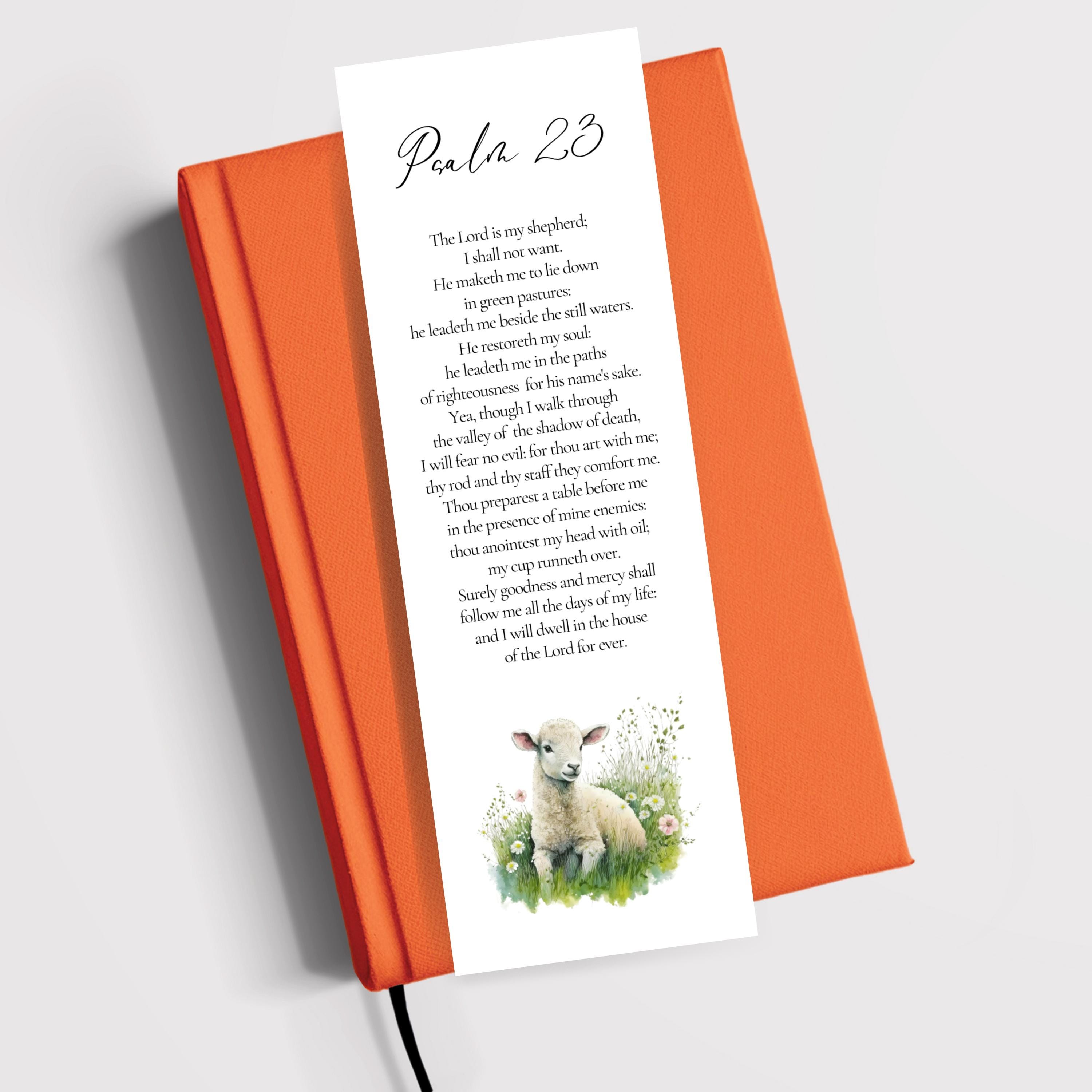 Psalm 23 KJV Bible Verse Bookmark | Digital Download | Inspirational ...
