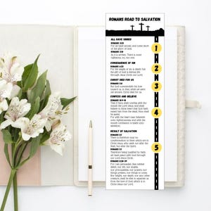 Romans Road to Salvation | Christian Bookmark | Printable Digital ...