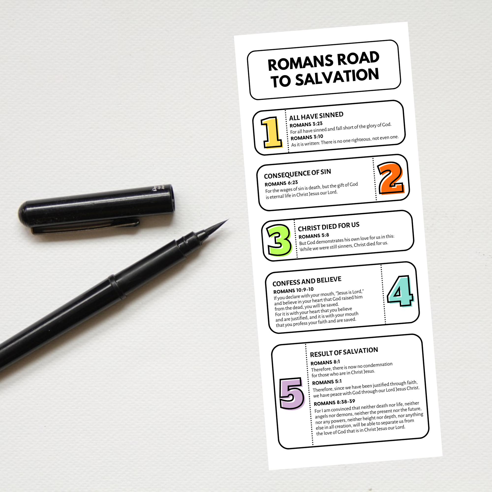 Romans Road to Salvation Infographic | Digital Download for Bible Study ...