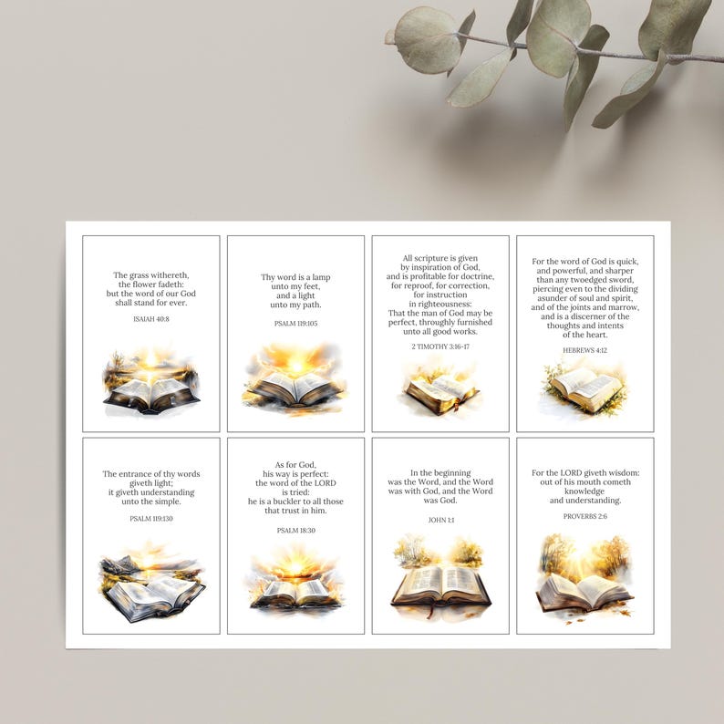 16 Printable Bible Verse Cards | Scripture Cards on the Word of God ...