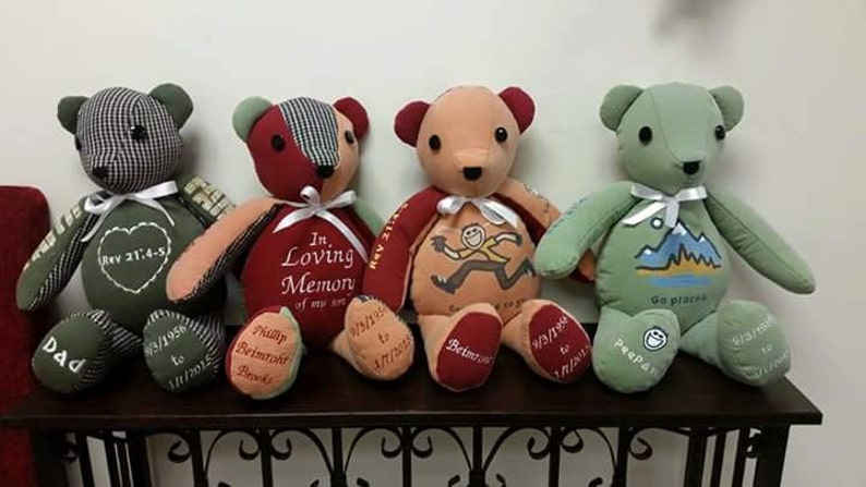 Memory Bear Made Out of Loved Ones Clothing Keepsake Bear | Etsy
