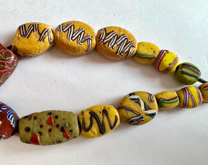 Rare Antique Tabular African Trade Beads Made in Venice. Price for 14 ...