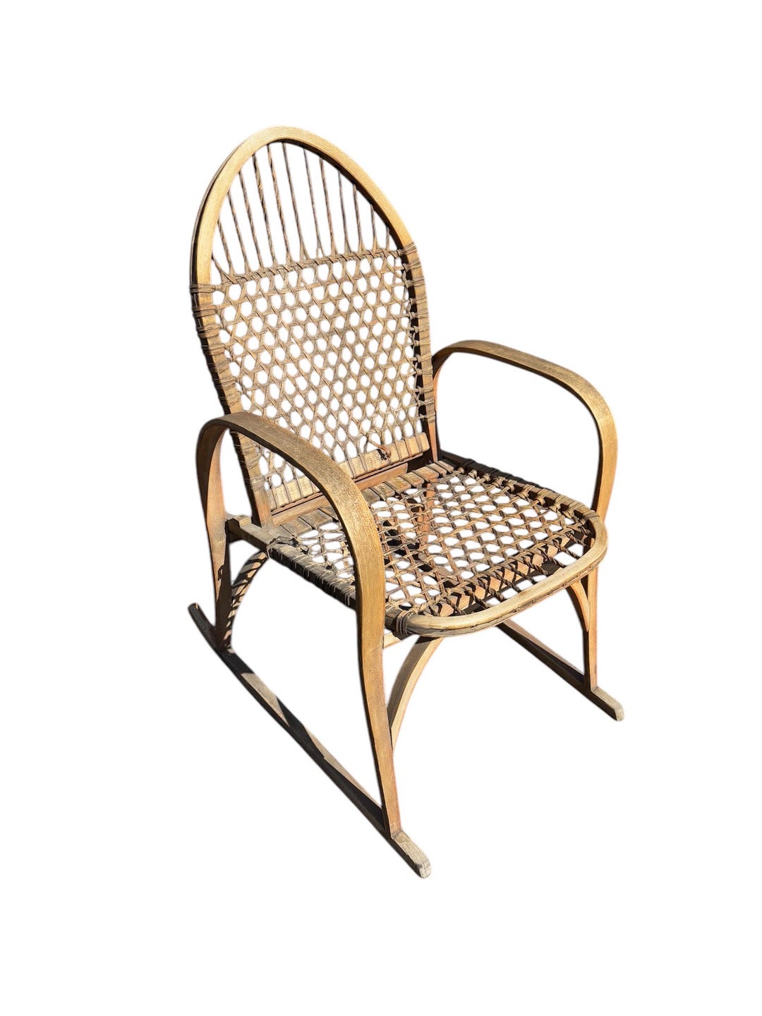 Vintage Vermont Tubbs Snowshoe Rocking Chair, Rustic Cabin Decor! - Etsy