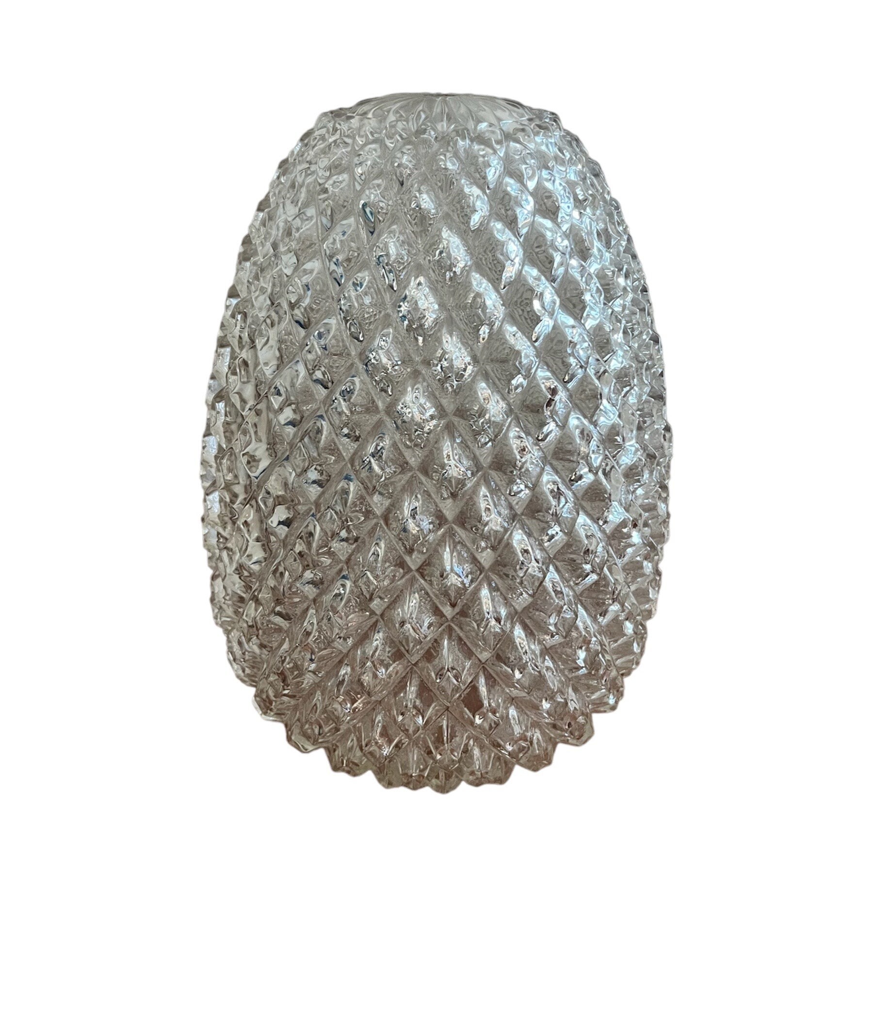 Vintage Pineapple Diamond Cut Glass Lamp Shade by Nemo, Italy, 1972 - Etsy