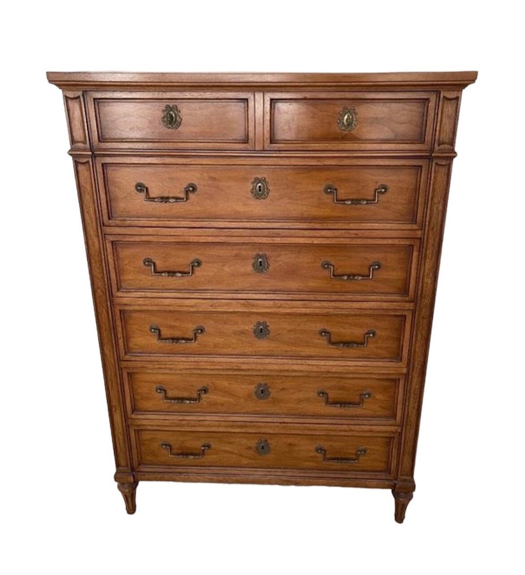 Henredon Vintage Custom Folio One Fruitwood Highboy Dresser French ...