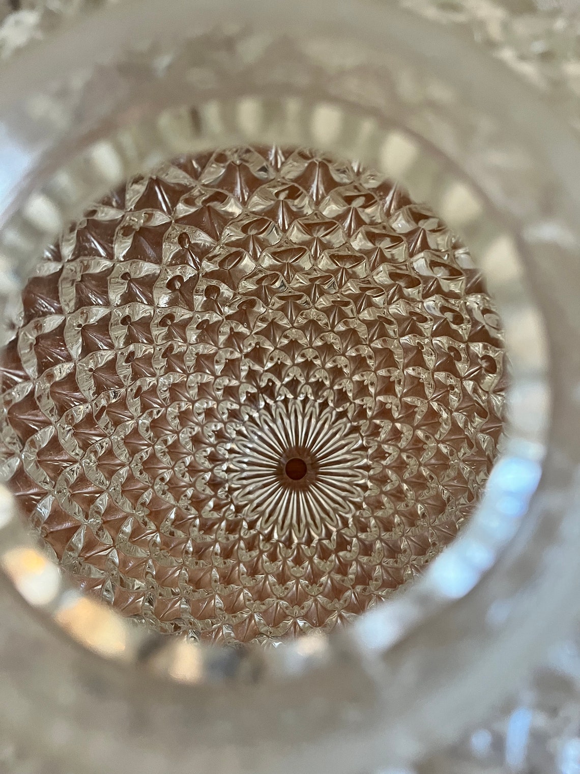 Vintage Pineapple Glass Lamp Shade by Nemo Italy Signed 1972 Italian ...