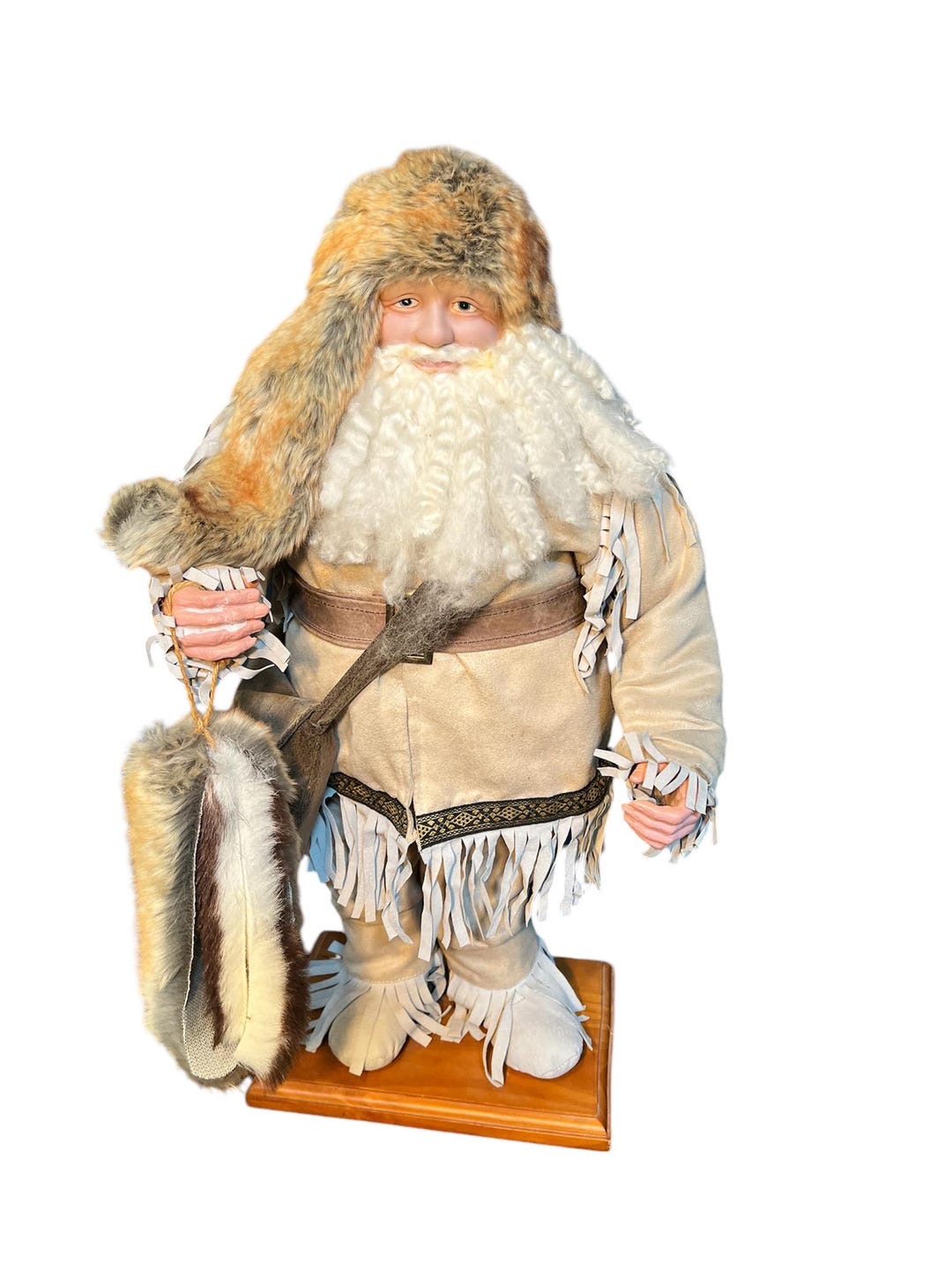 Gorgeous 23” Trapper Pioneer Santa. Character Santa Claus. Incredible ...