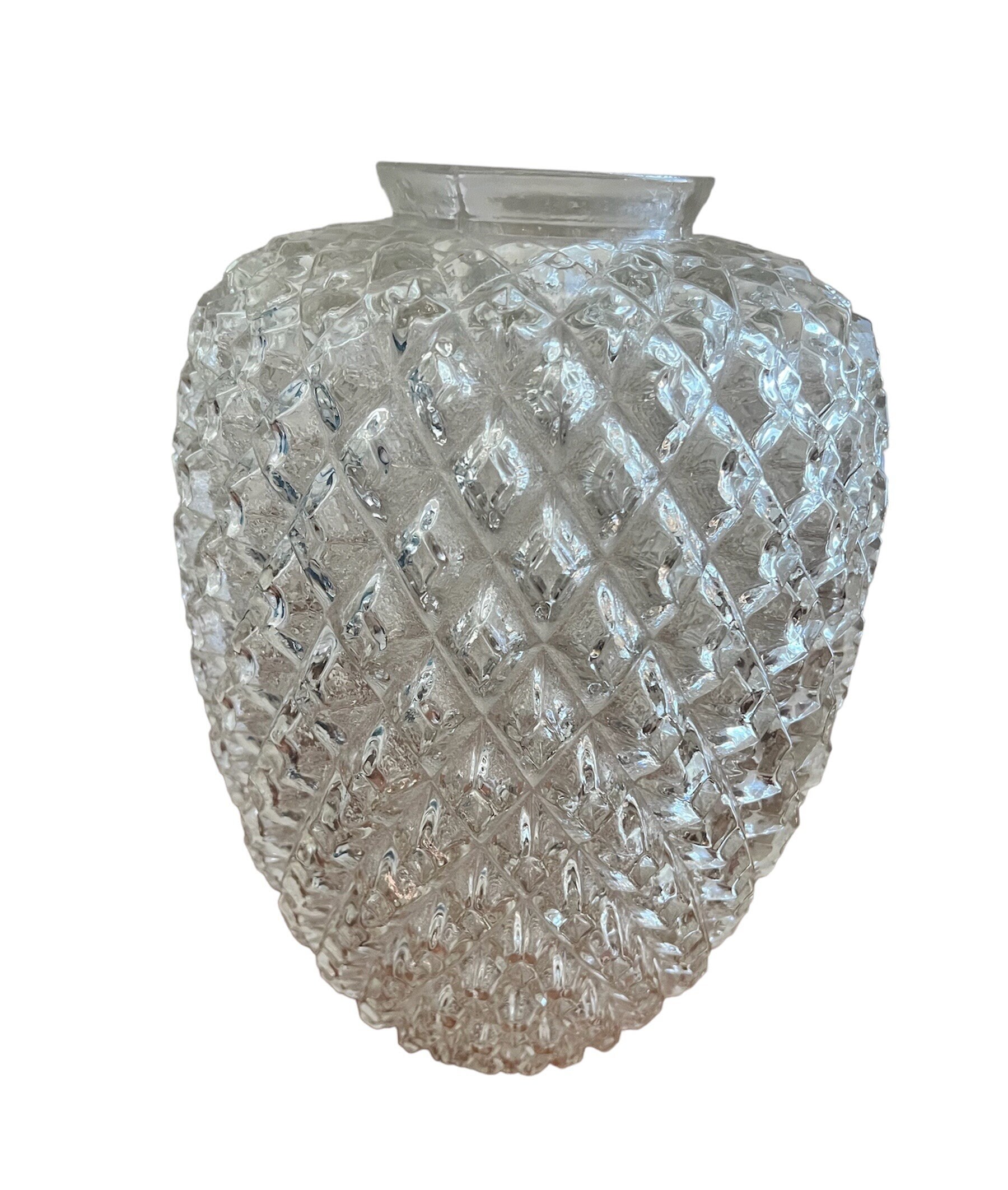 Vintage Pineapple Diamond Cut Glass Lamp Shade by Nemo, Italy, 1972 - Etsy