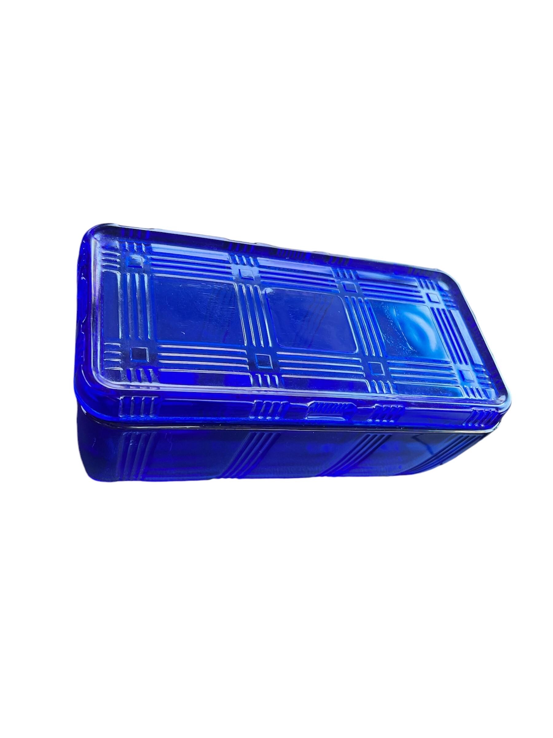 1930's Hazel Atlas Cobalt Blue Criss Cross Refrigerator Dish - Etsy