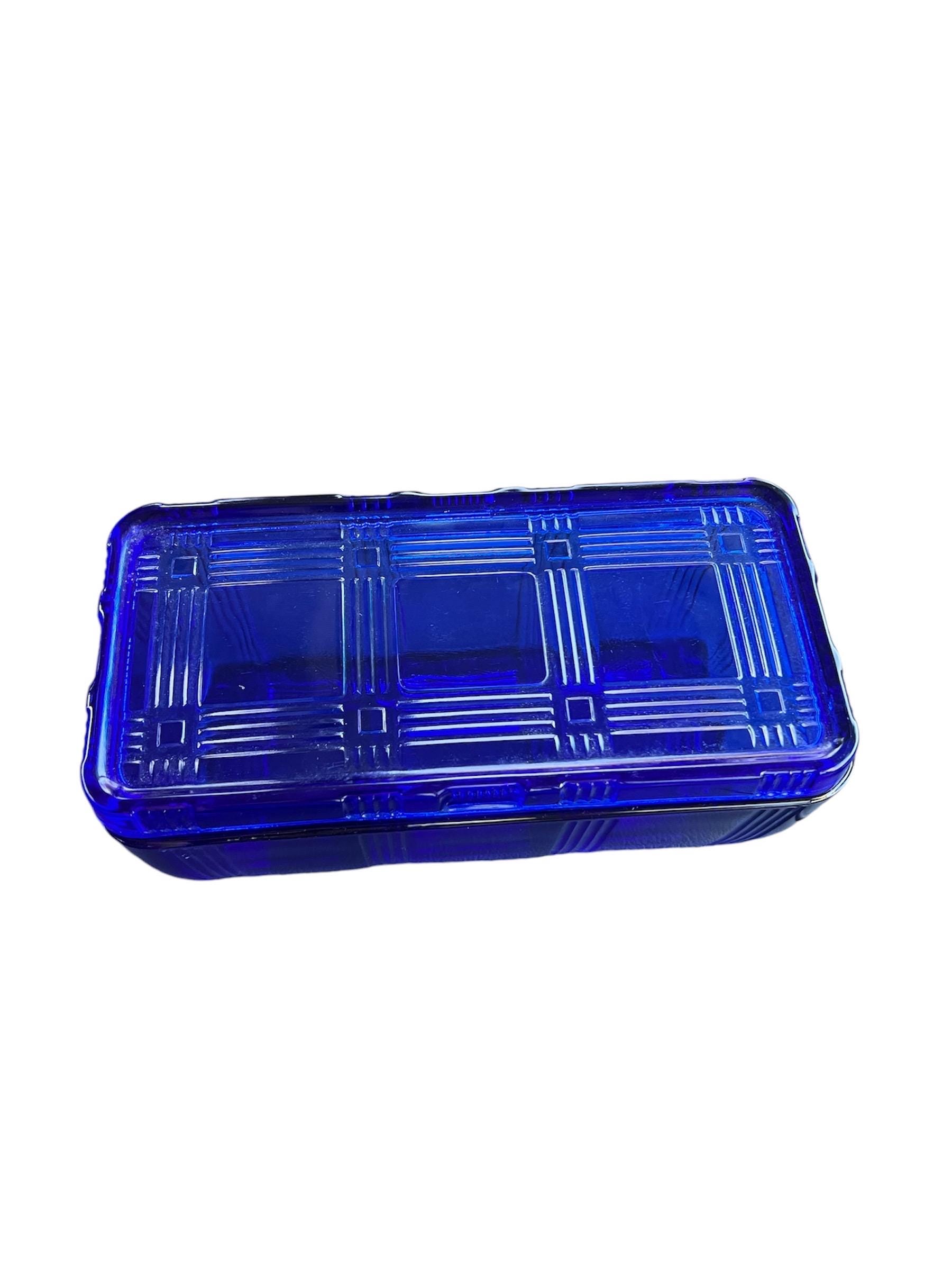 1930's Hazel Atlas Cobalt Blue Criss Cross Refrigerator Dish - Etsy