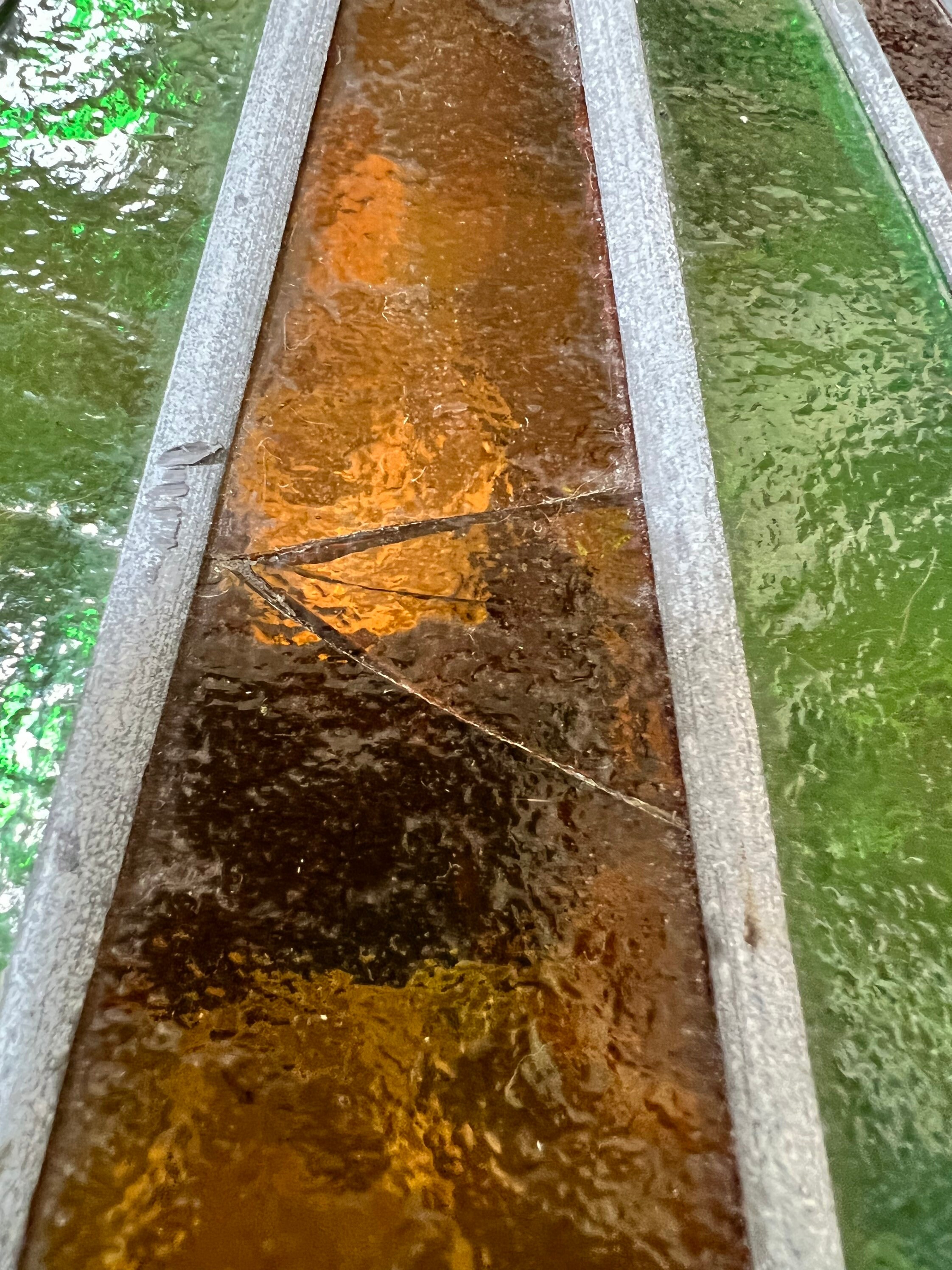 1960s Mid Century Modern Space Age UFO Shaped Amber & Green Glass ...