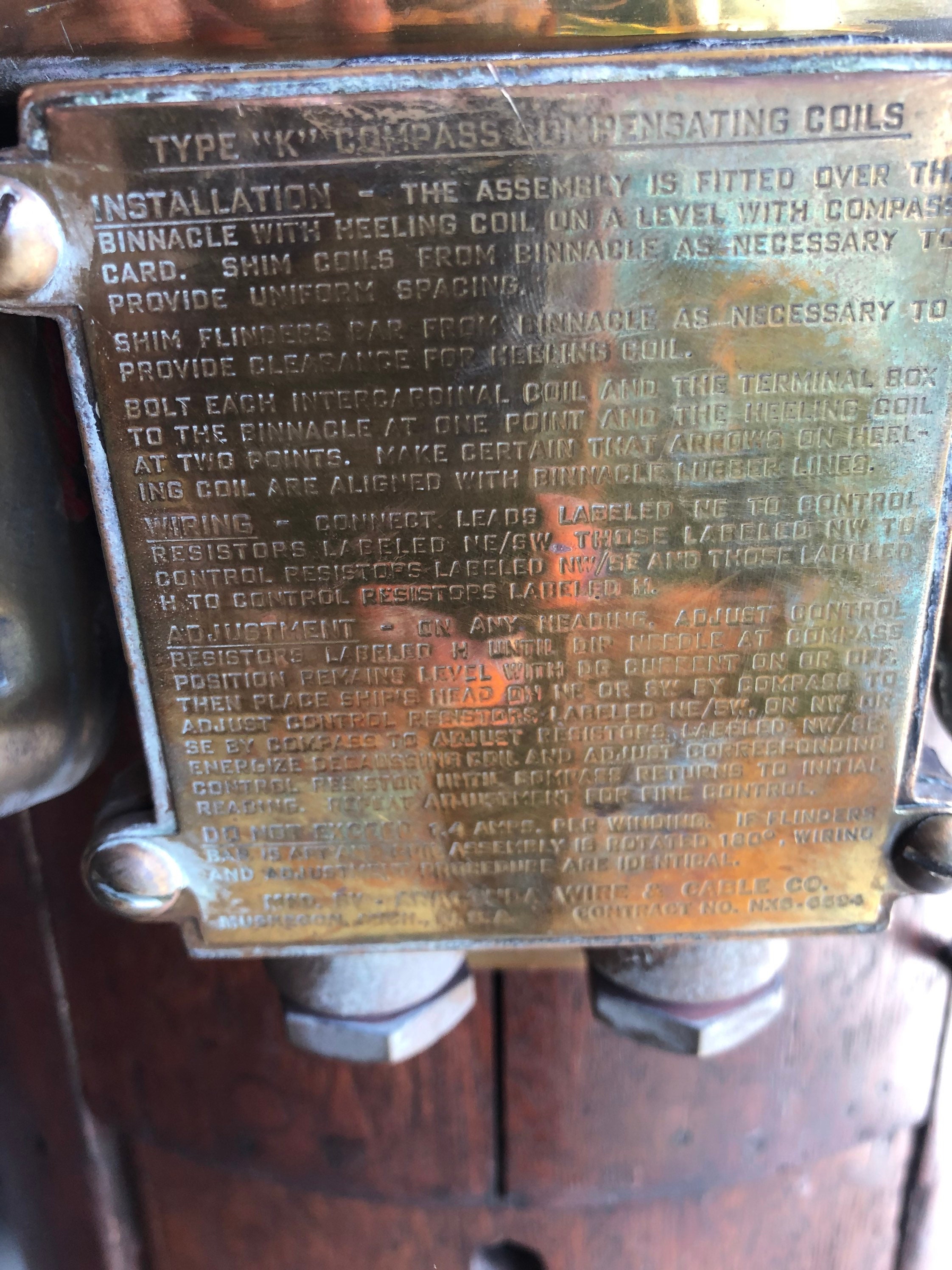 Antique A. Lietz 45” Ships Binnacle S/N 23657 Mahogany + Glass, NEPTUN ...