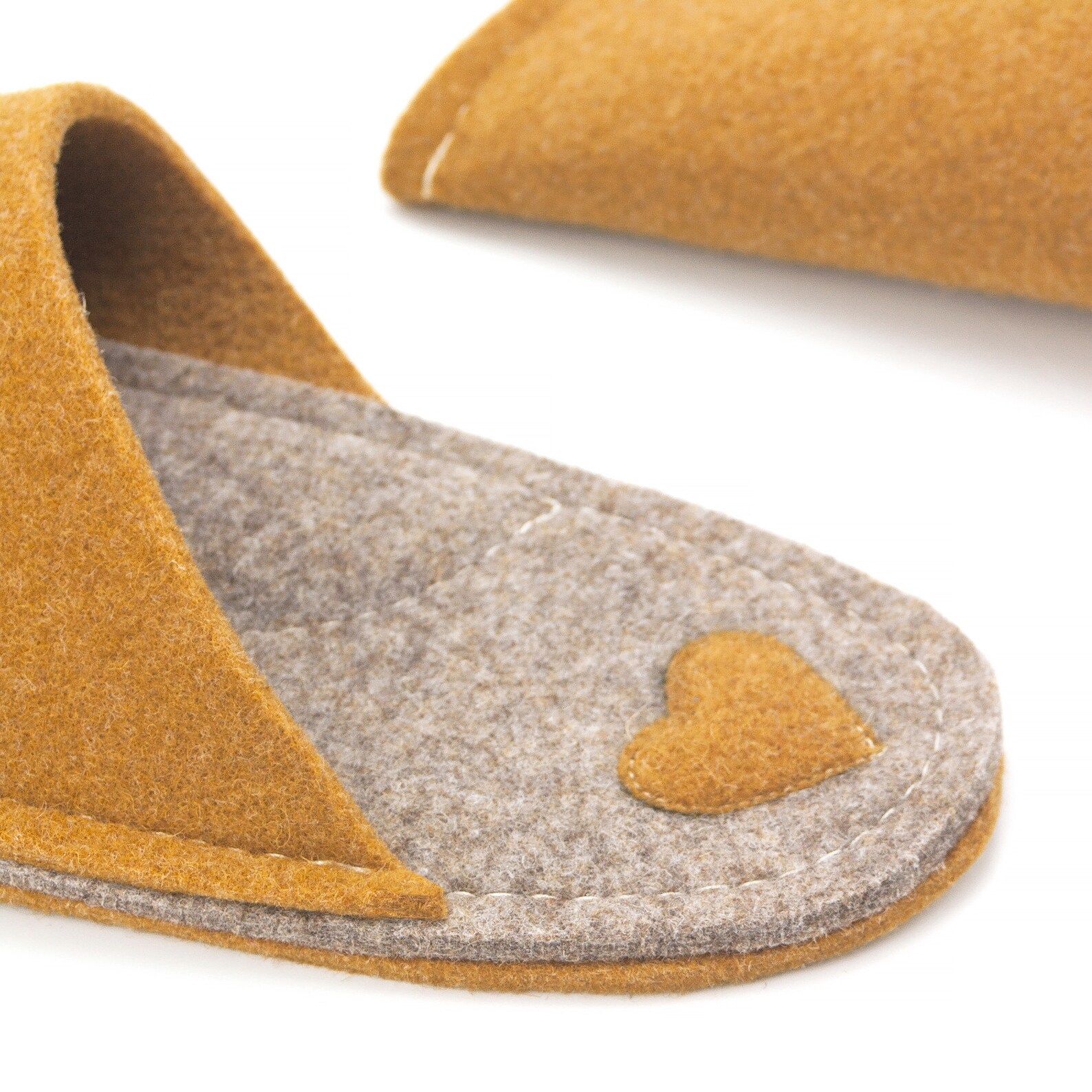 Matching Felt Slippers Hygge Slippers Yellow Slippers | Etsy