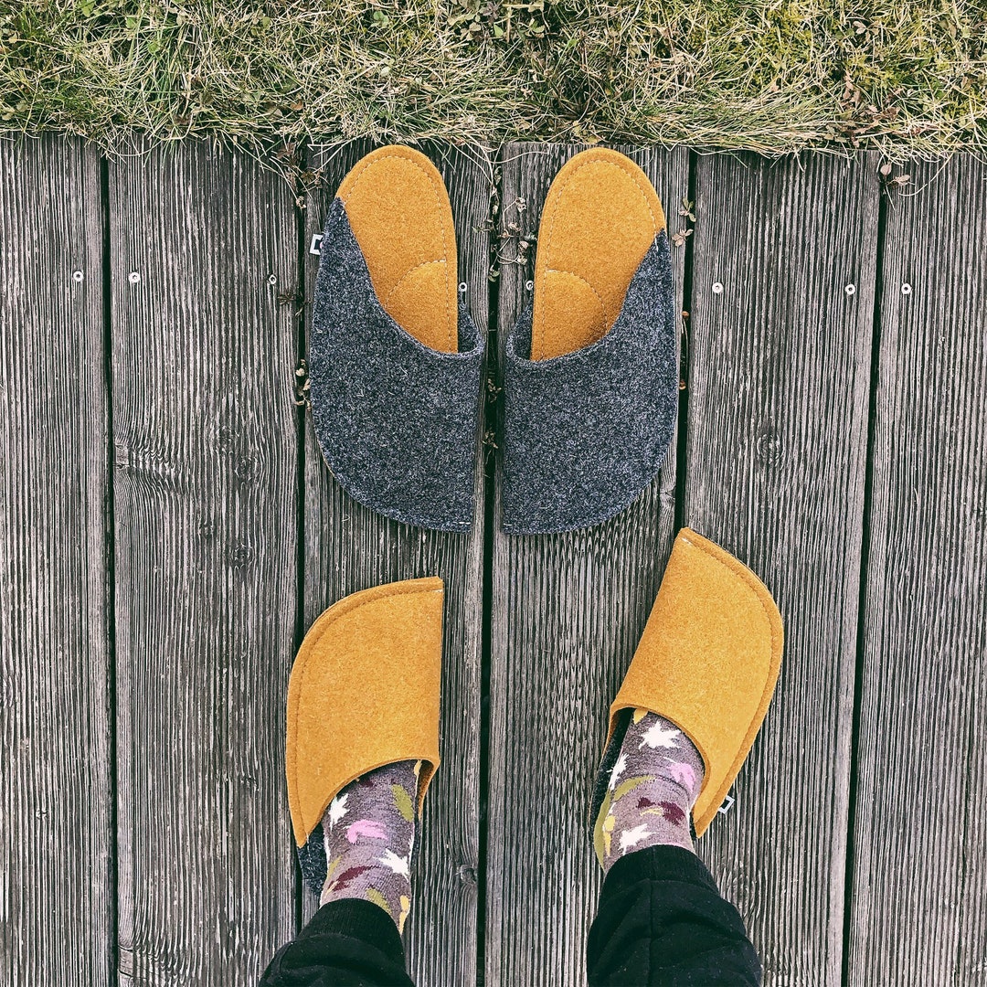 Mustard Yellow Slippers Valentines Gift for Him or Her - Etsy