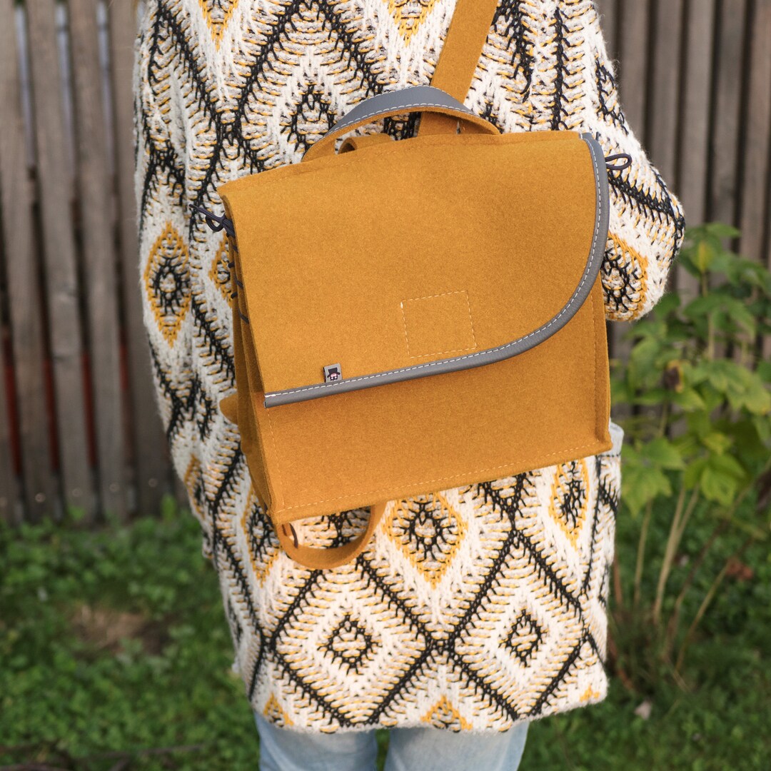 Backpack Women - Backpack Purse - Mustard Backpack - Etsy