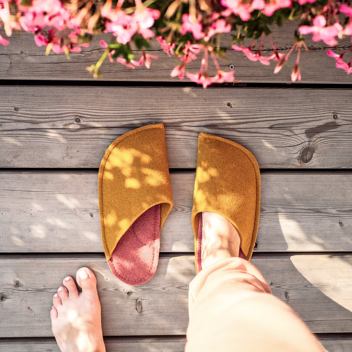 Felt Slippers Slippers Felt Wool Felt Slippers | Etsy